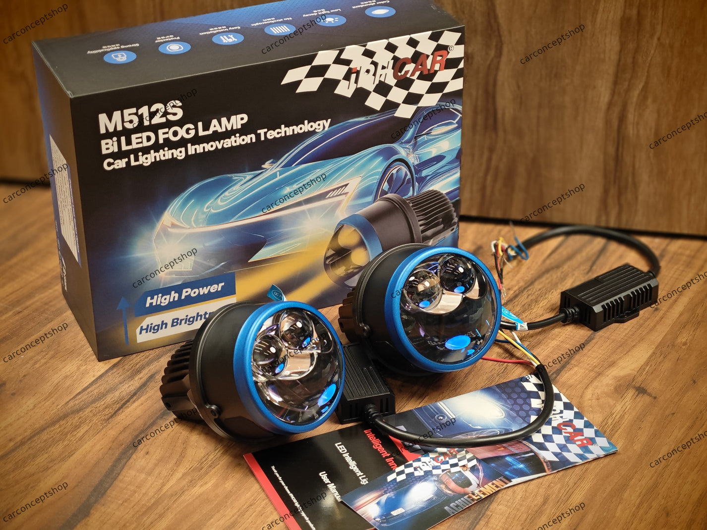 iph polar led projector fog lamp bi-focal 3 inch m512s – Car Concepts Shop