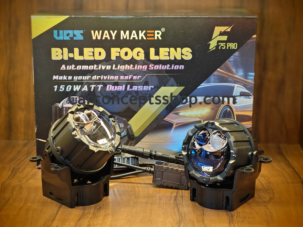 ups way maker F75 bi-led projector fog lens 150w 6000k – Car Concepts Shop