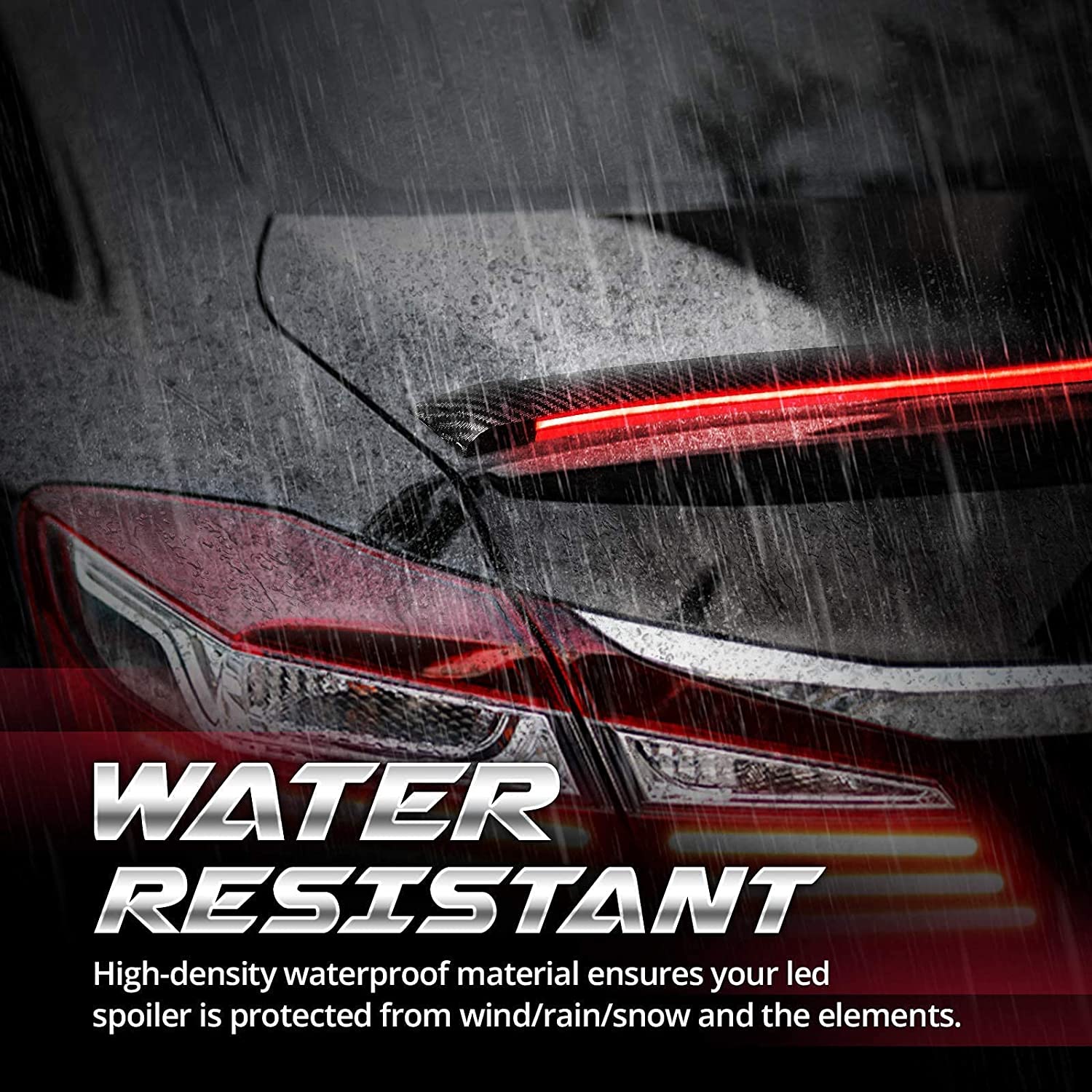 OPT7 Universal LED Spoiler Rear Spoiler Lip Kit (3.9ft) for Car Trunk ...